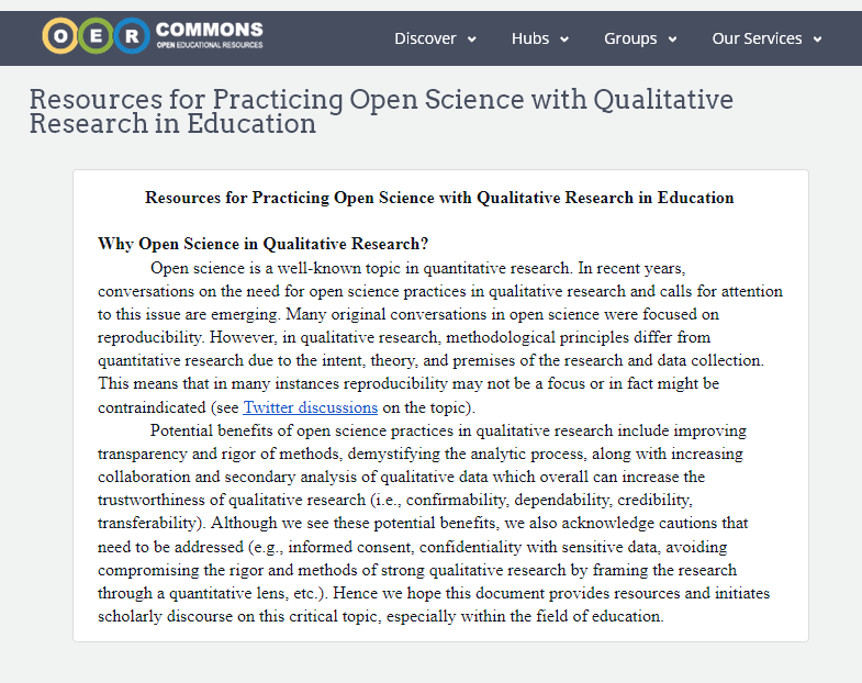 Qualitative Open Science Practices | FORRT - Framework for Open and ...